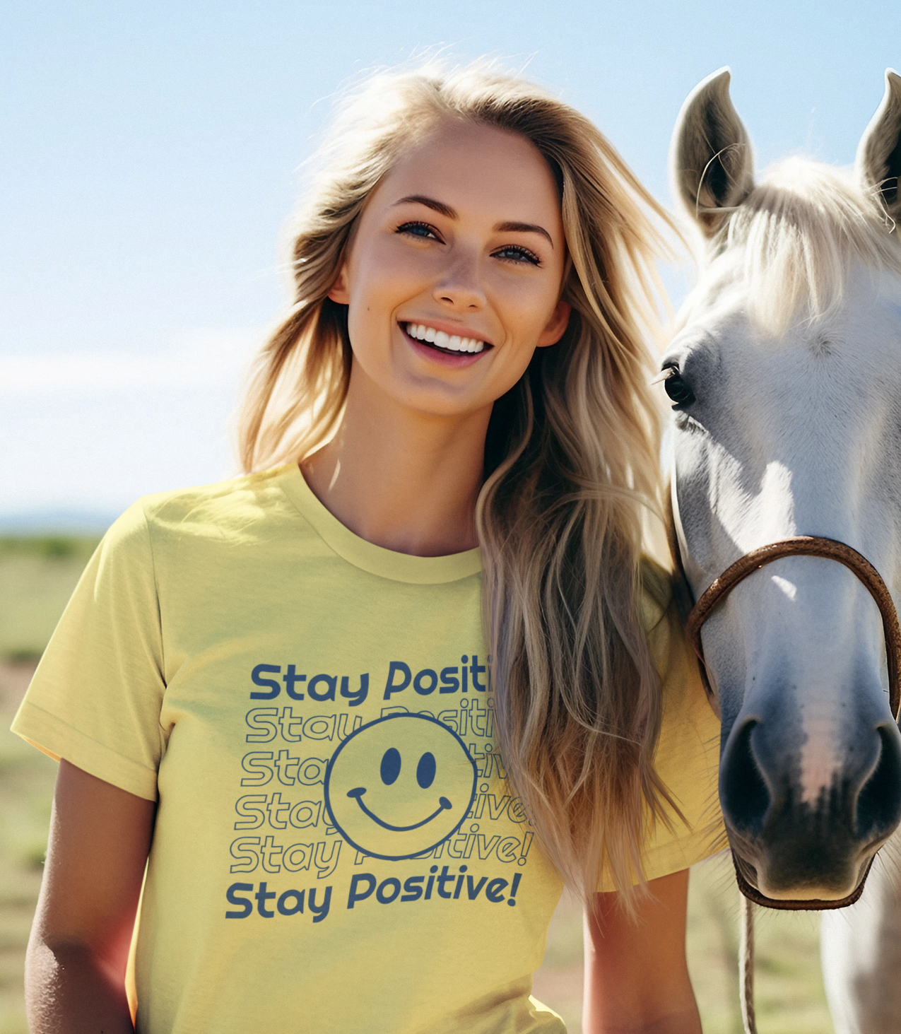 Stay Positive Unisex Fashion Tee | Next Step Brands